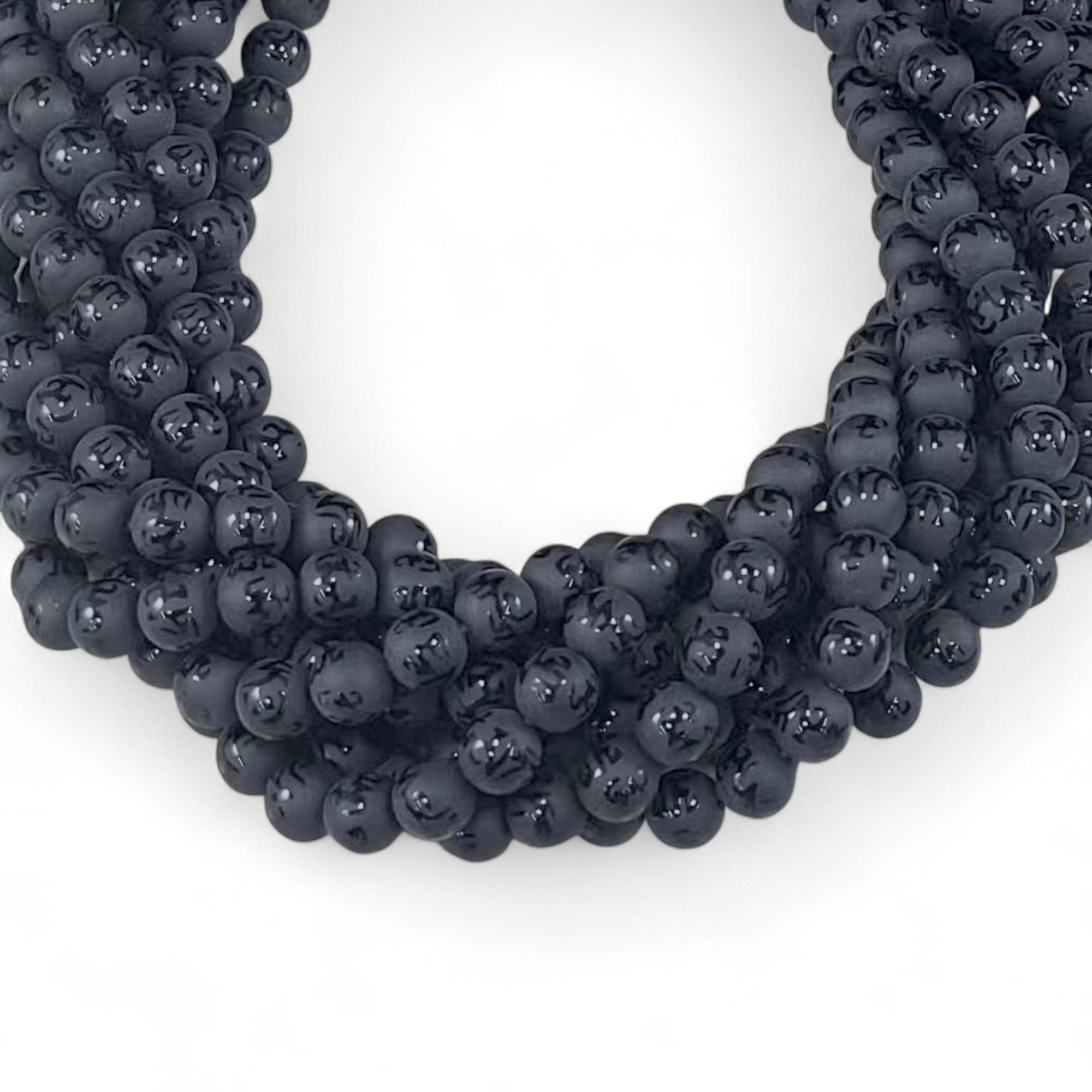 Matte Onyx w/ Mantra Symbol, Round – Whole Bead Store
