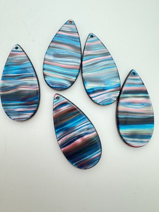 Tear Drop Laser Cut 46mm Sunset marble Hawaii – Whole Bead Store